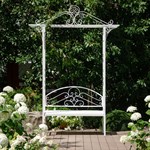 Арка разборная со скамейкой 863-50R высота 262 см цв.белый купить за 0 руб. ЦЕНА Снижена ...