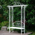 Арка разборная со скамейкой 863-50R высота 262 см цв.белый купить за 0 руб. ЦЕНА Снижена ...