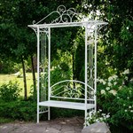 Арка разборная со скамейкой 863-50R высота 262 см цв.белый купить за 0 руб. ЦЕНА Снижена ...